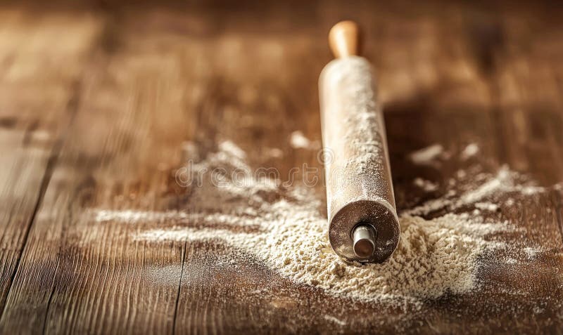 Rolling Pin and Flour stock photo. Image of country - 367818924