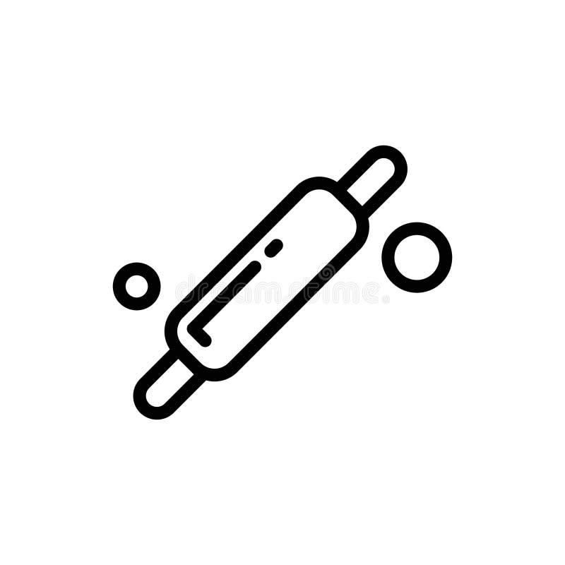 Rolling Pin Icon for Baking and Pastry Tools Stock Vector ...