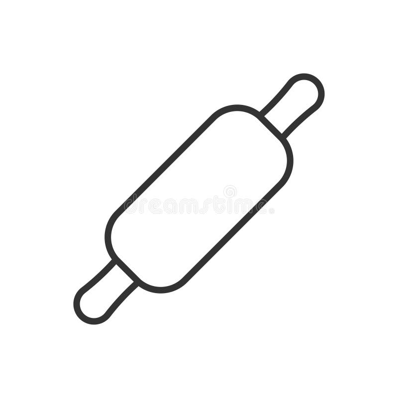 Rolling Pin Icon - Dough Roller Icon - Bread Roller Icon Stock Vector ...