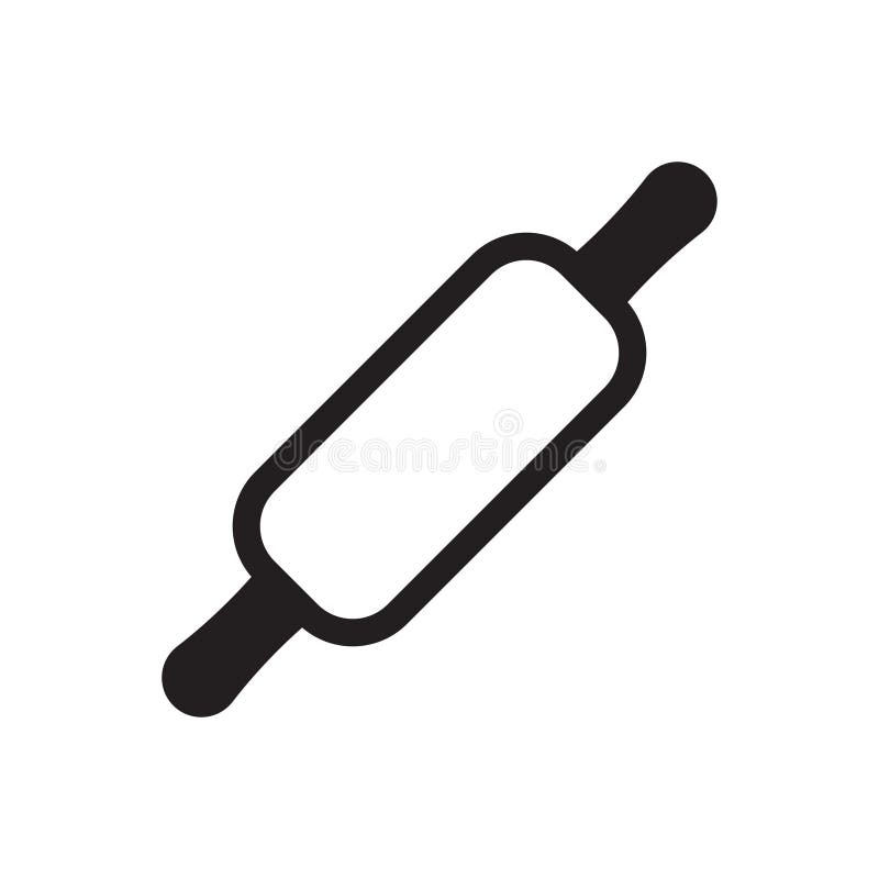 Rolling Pin Icon - Dough Roller Icon - Bread Roller Icon Stock ...