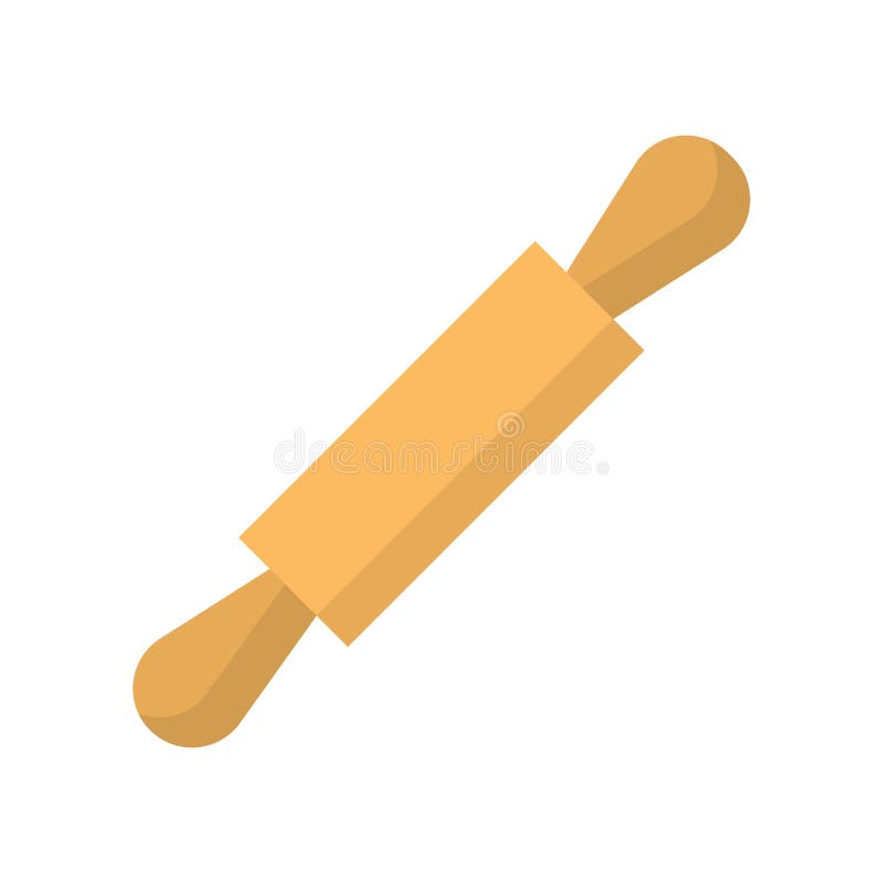 Rolling Pin Icon, Flat Design Isolated Vector Stock Vector ...