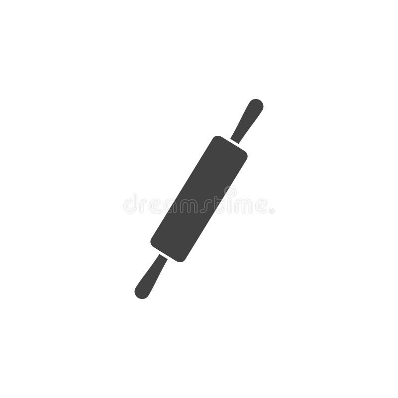 Rolling Pin Icon in Flat Style. Vector Stock Vector - Illustration of ...