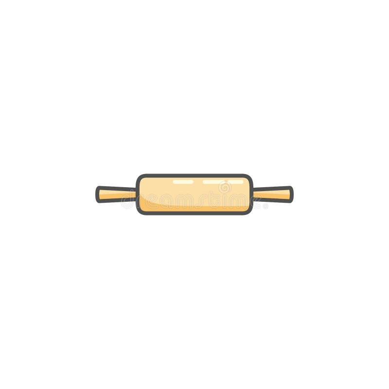 Rolling Pin Icon. Simple Flat Icon of Juice Kitchen Tool for Rolling ...