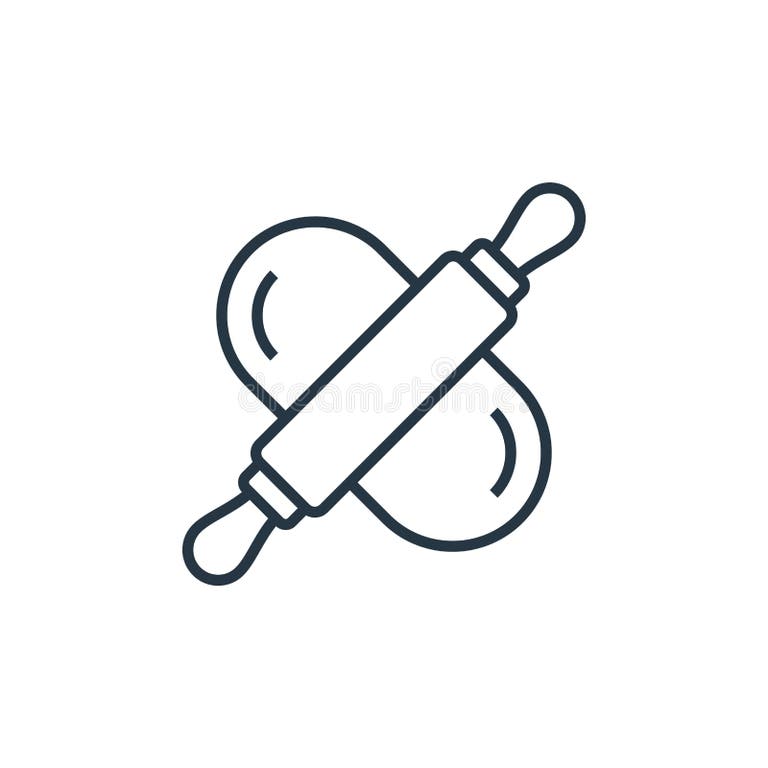 Rolling Pin Outline Isolated Stock Illustrations – 4,020 Rolling Pin ...