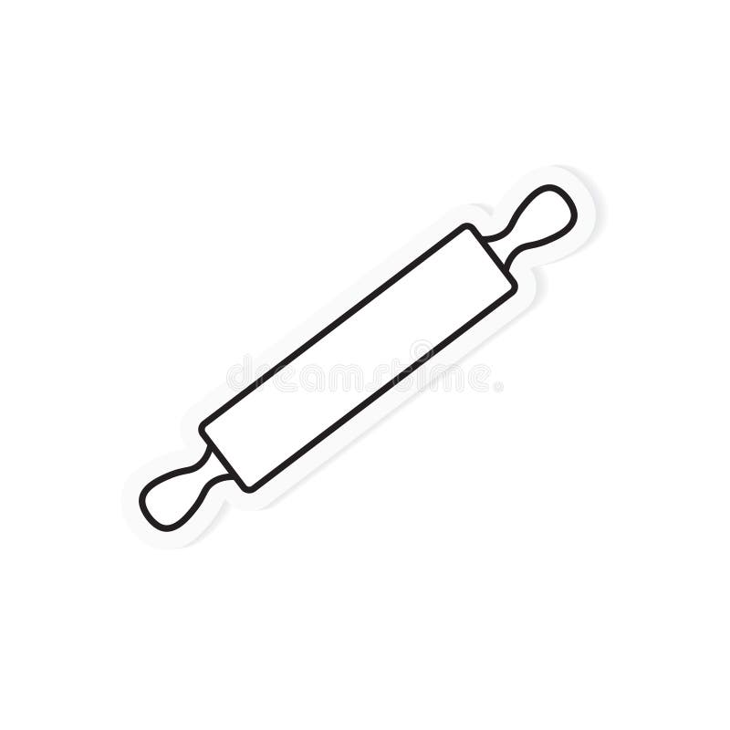 Rolling pin icon stock vector. Illustration of vector - 148538894