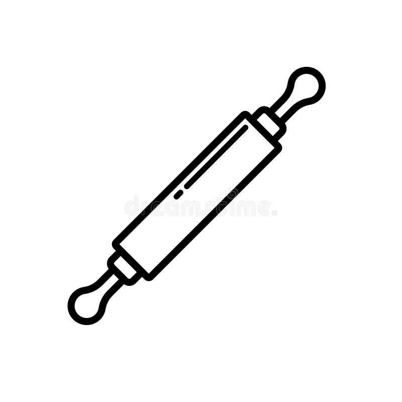 Rolling Pin Icon - Vector Icon Stock Vector - Illustration of ...