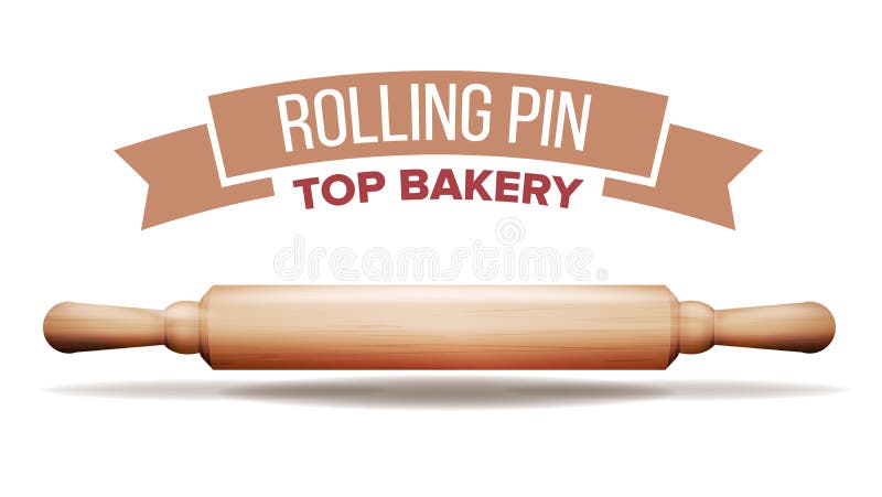 Kitchen Rolling Pin Cartoon Vector Illustration Stock Illustration ...