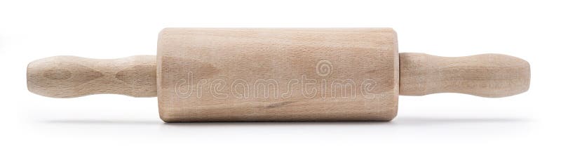 Rolling Pin Isolated on White Stock Image - Image of isolated, round ...