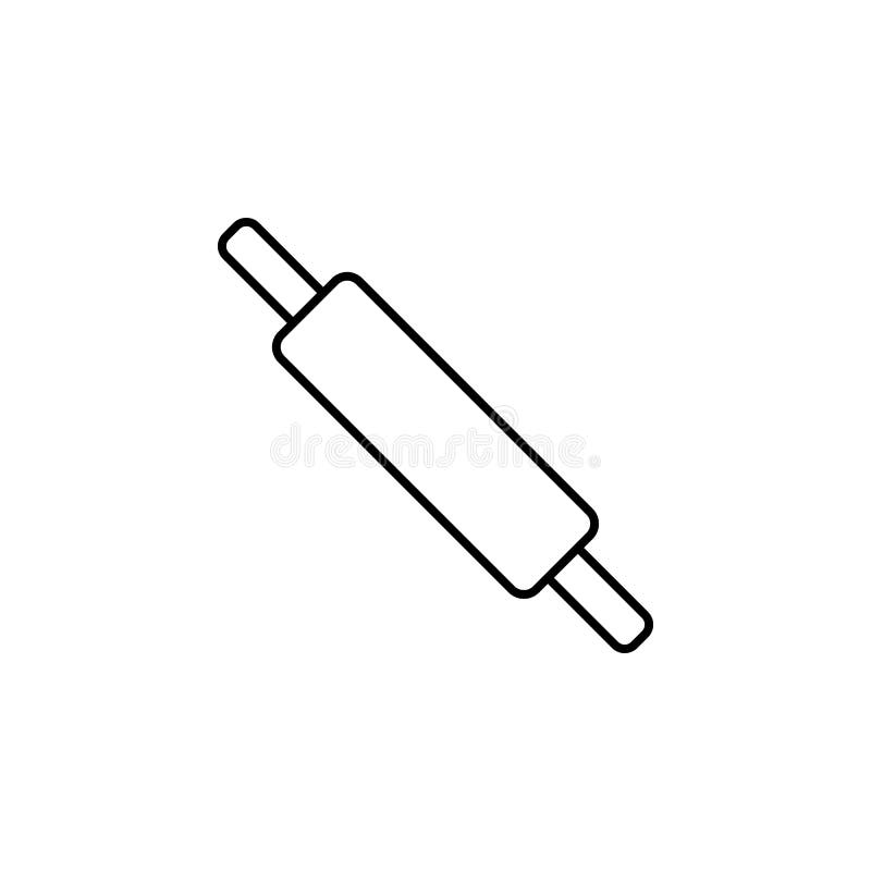 Rolling Pin Outline Icon. Element of Kitchen Tools Icon for Mobile ...