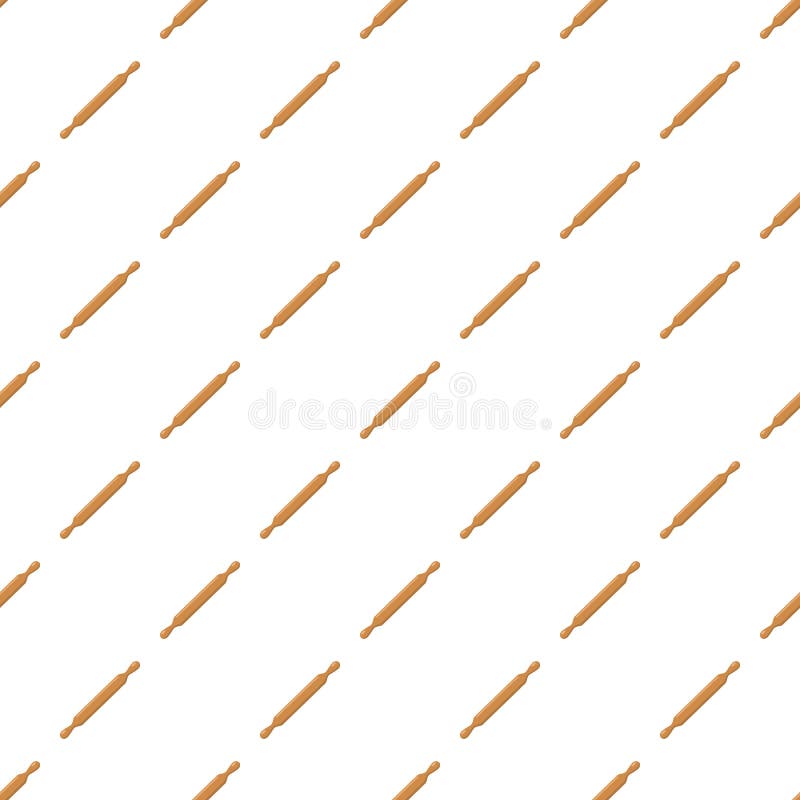 Rolling Pin Pattern Seamless Vector Stock Vector - Illustration of ...