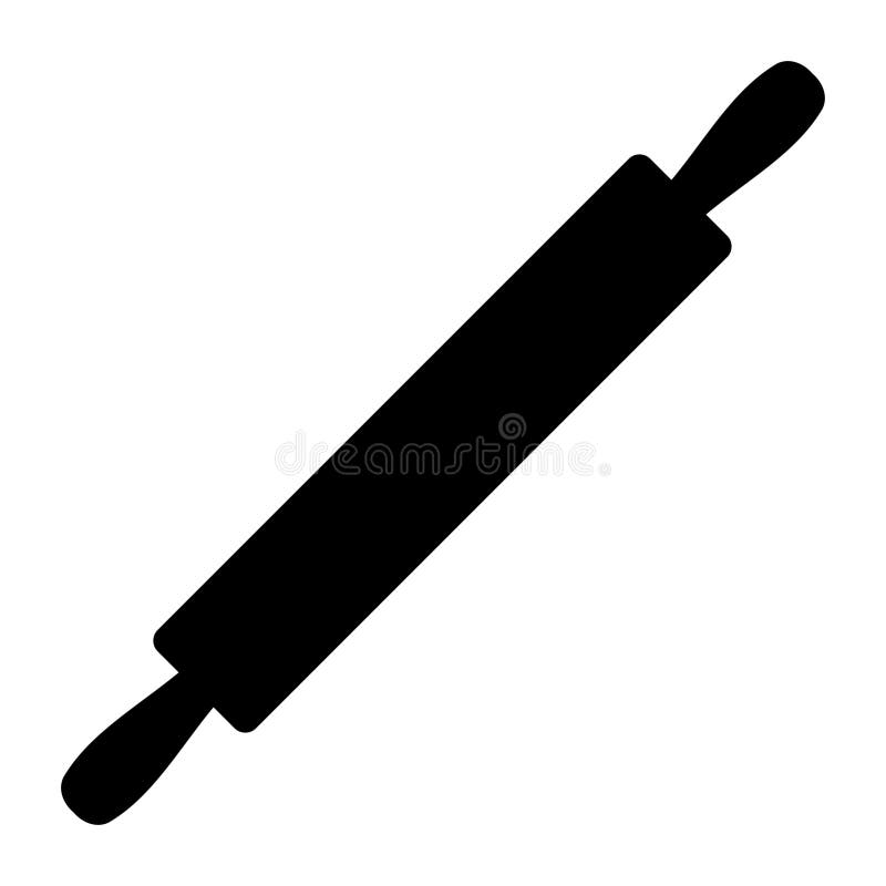 Rolling Pin Silhouette stock vector. Illustration of vector - 293776124