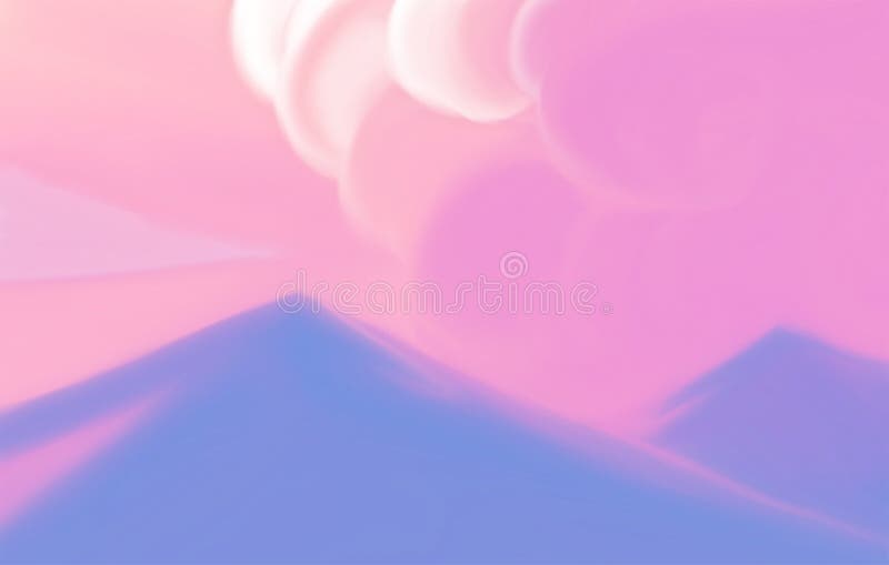 Rolling pink cloud stock illustration. Illustration of pink - 186493863