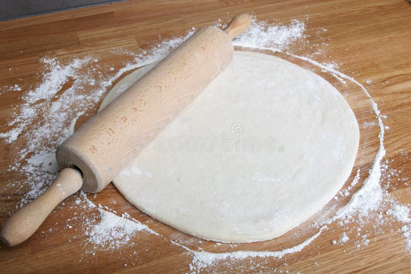 Rolling pizza stock image. Image of preparation, indigenous - 3395185