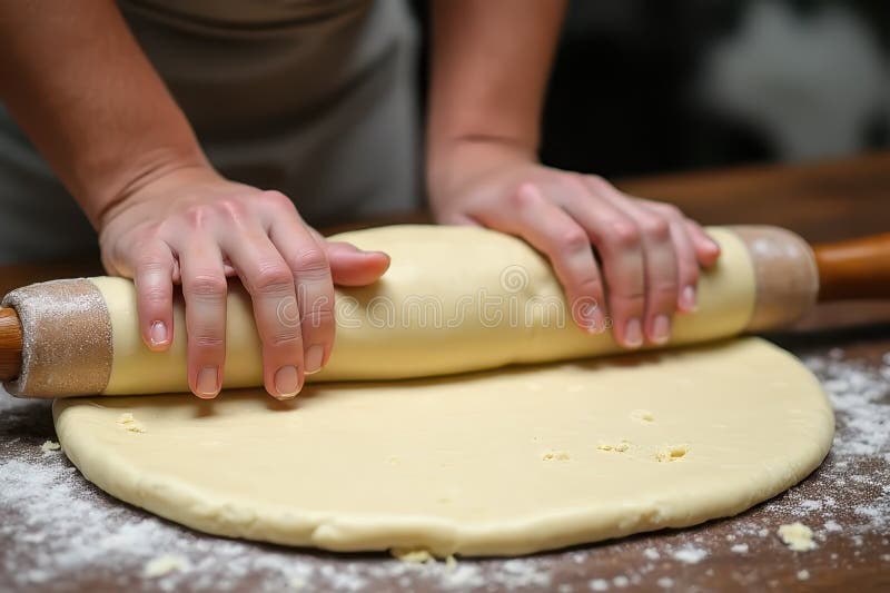 Rolling Pizza Dough Visualization Stock Illustration - Illustration of ...