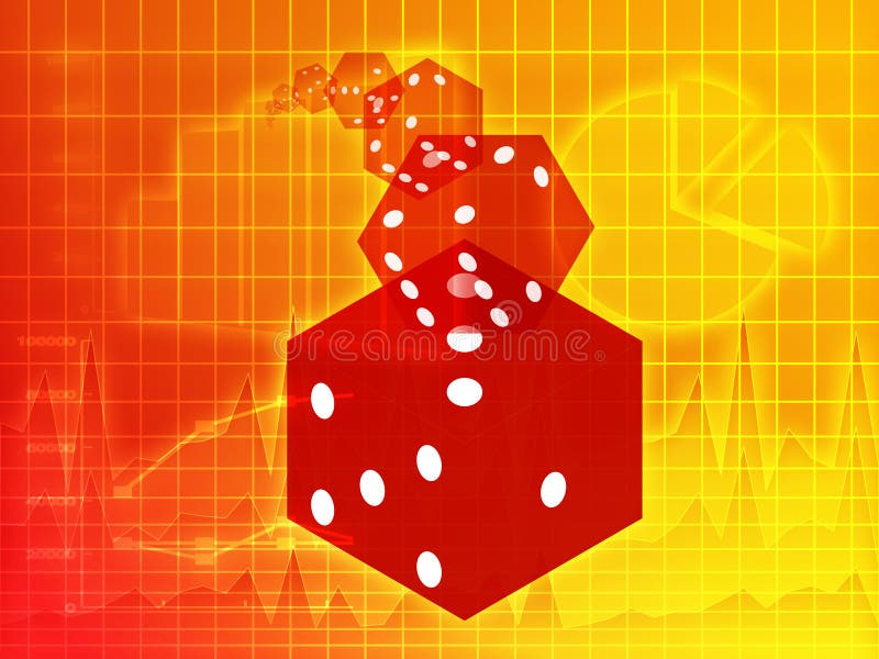 Rolling Red Dice Illustration Stock Illustration - Illustration of roll ...