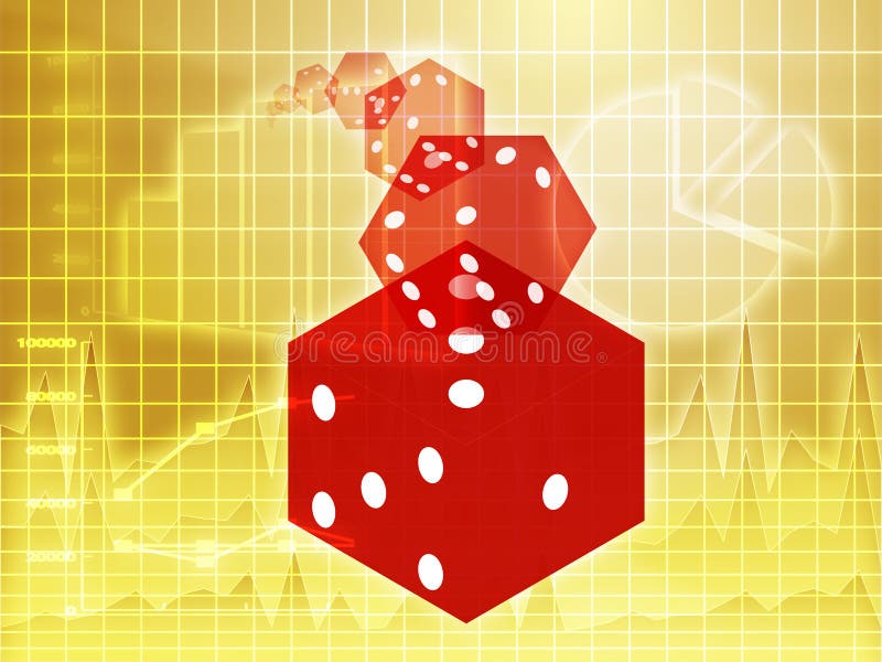 Rolling Red Dice Illustration Stock Illustration - Illustration of ...