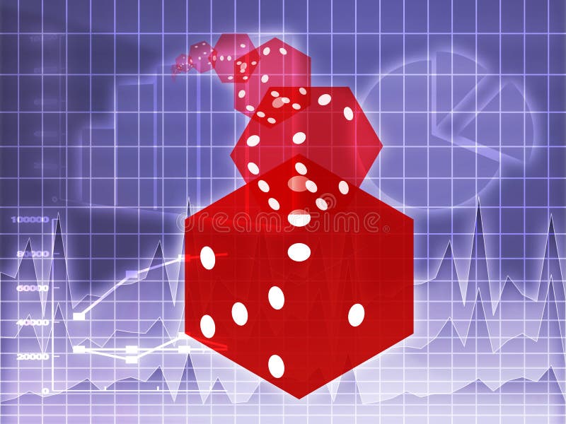Rolling Red Dice Illustration Stock Illustration - Illustration of ...