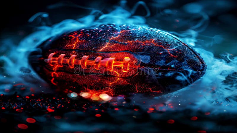 The Rolling Rugby Ball when Played Shoots Up and Lights Up Creating a ...