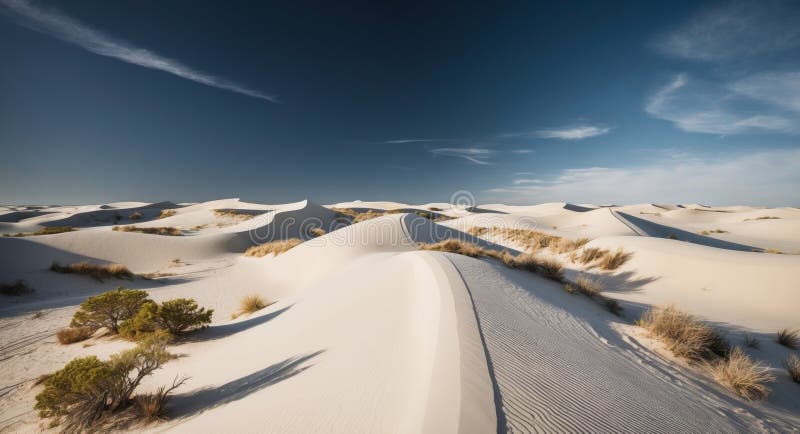 Rolling Sand Dunes with Occasional Vegetation Aerial View. Stock Photo ...