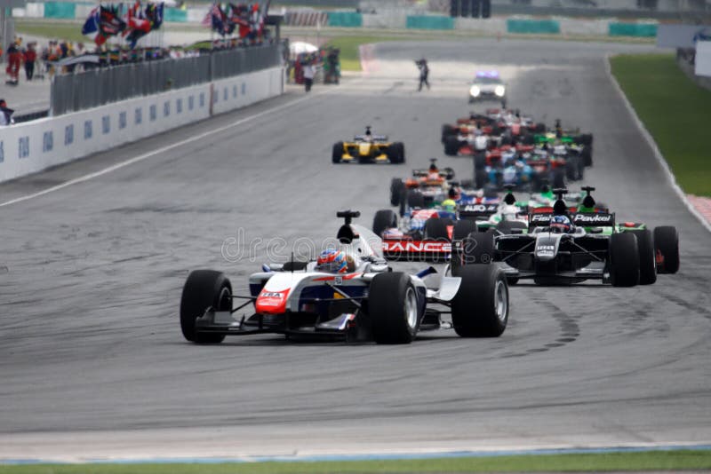 A1 Teams Racing at the Start of A1GP Race. Editorial Stock Photo ...