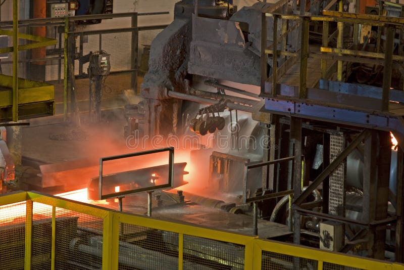 Rolling steel bar. stock photo. Image of steel, construction - 29134894