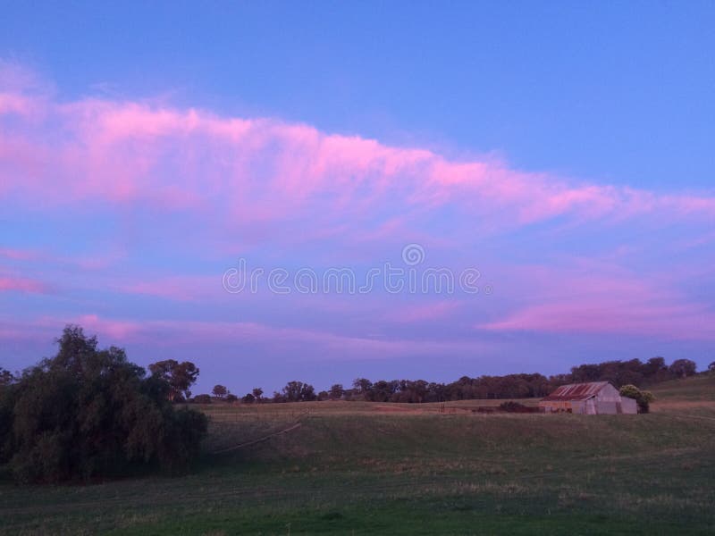 Rolling sunset hills stock photo. Image of country, mudgee - 52370918