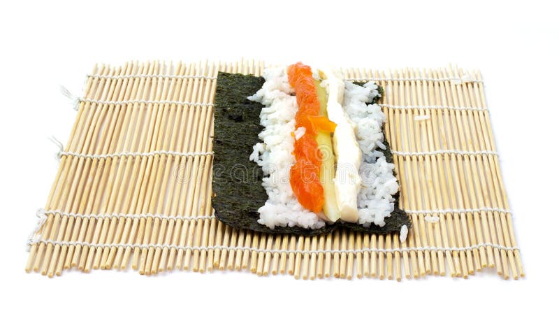 Rolling sushi maki stock image. Image of dinner, asia - 23509375