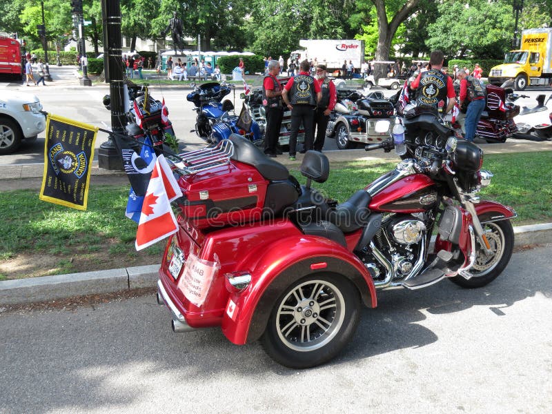 Rolling Thunder Motorcycle from Canada Editorial Stock Photo - Image of ...