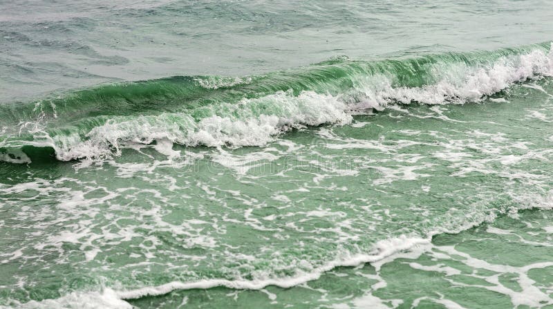 Rolling Waves with Splashes and Swirls. Stock Photo - Image of white ...