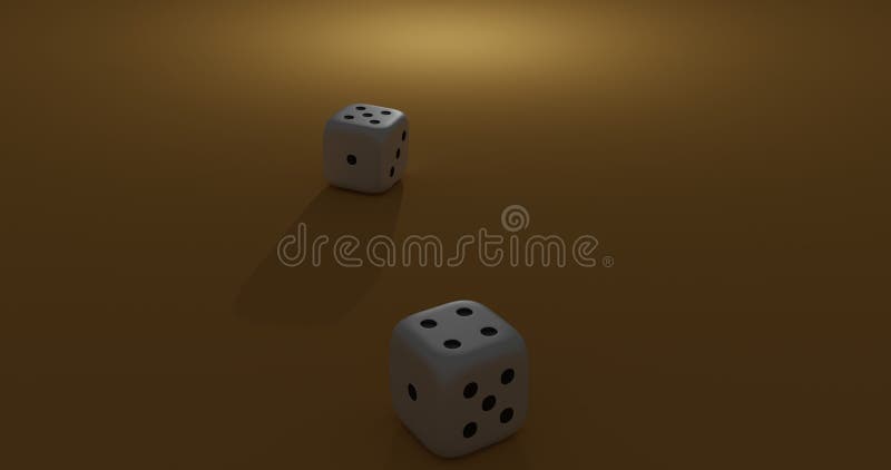 Rolling White Dice. Animation of Two Rolling Dice Showing Different ...