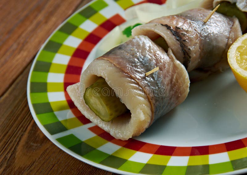 Rollmops imagen de archivo. Imagen de bocado, adobo, apetitoso - 63769089