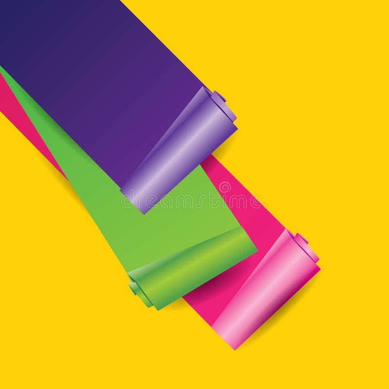 Rollo De Papel Colorido Del Vector Ilustración del Vector - Ilustración ...