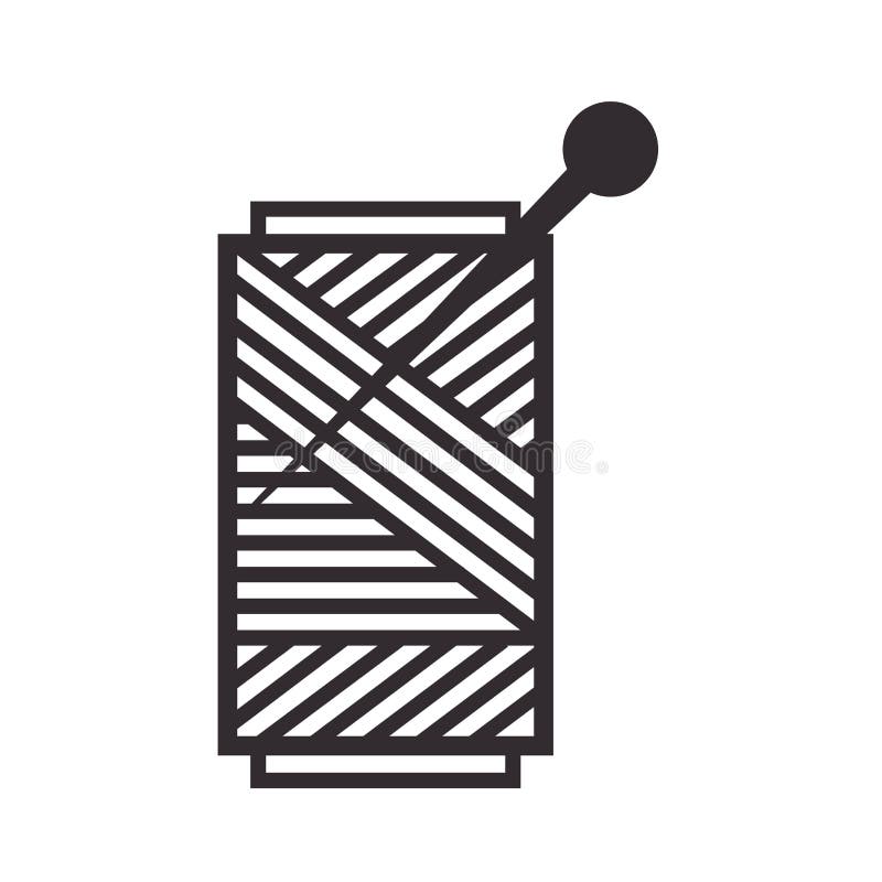 Rollo Del Hilo E Icono De La Aguja Ilustración del Vector - Ilustración ...