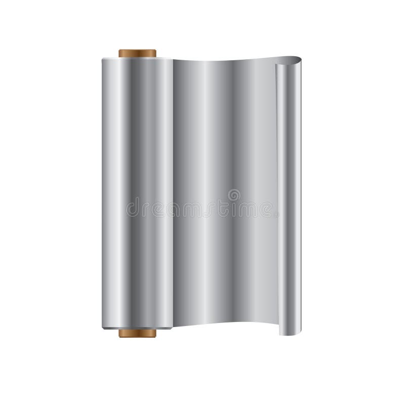 Rollo Del Papel De Aluminio Ilustración del Vector - Ilustración de ...