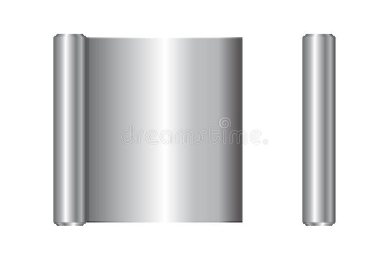 Rollo Realista Del Papel De Aluminio, Icono Ilustración del Vector ...