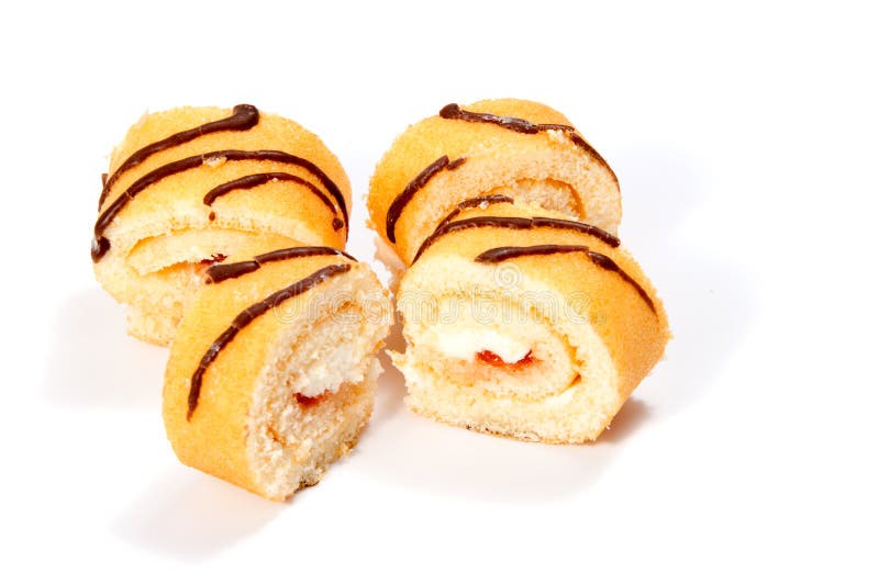 Rollo Suizo De La Galleta En Blanco Foto de archivo - Imagen de galleta ...