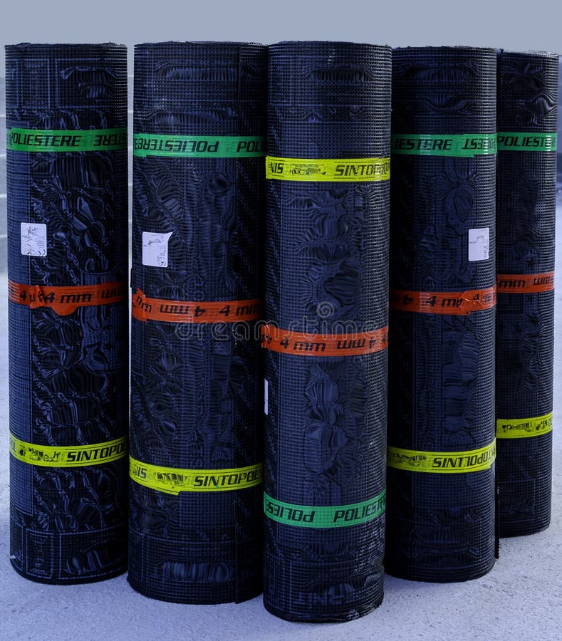 Rolls of Bituminous Waterproofing Membrane Stock Photo - Image of ...