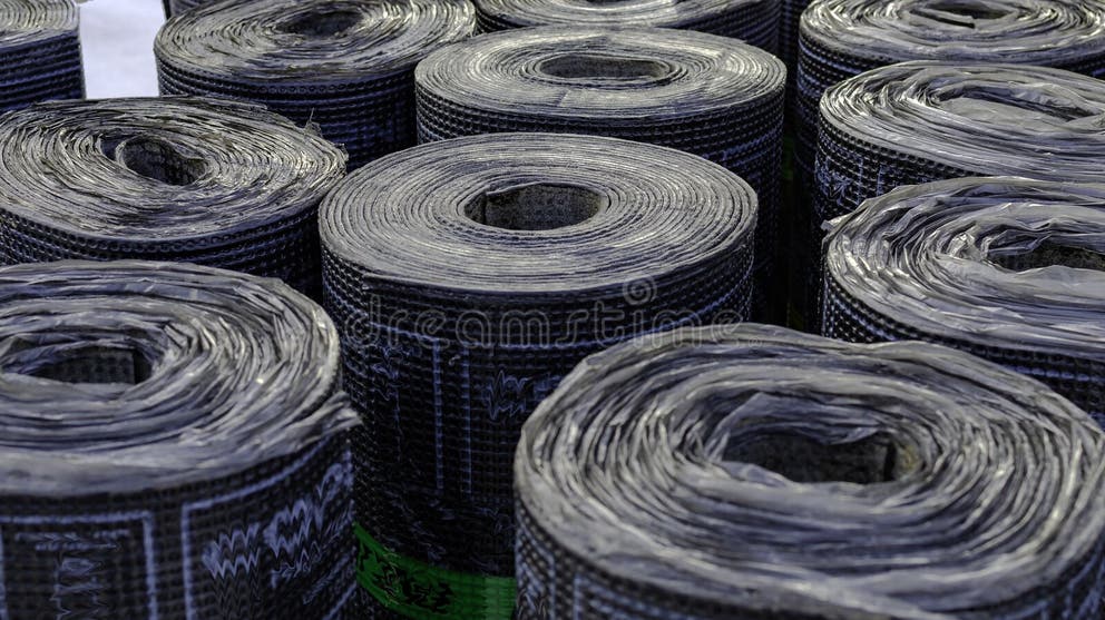 Rolls of Bituminous Waterproofing Membrane Stock Photo - Image of ...