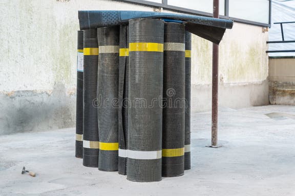 Rolls of Bituminous Waterproofing Membrane Stock Image - Image of ...