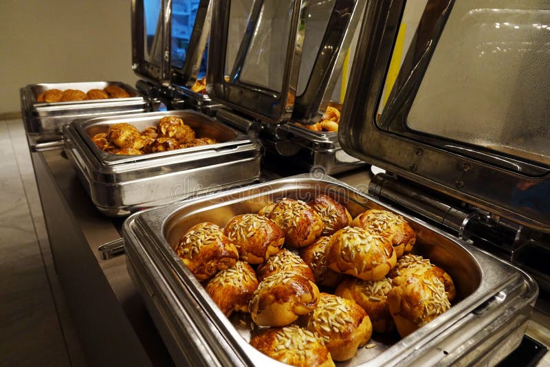 Rolls on the Buffet. the Range of Pastries Stock Photo - Image of ...