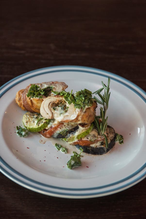 Rolls from chicken fillet stock image. Image of food - 95917917