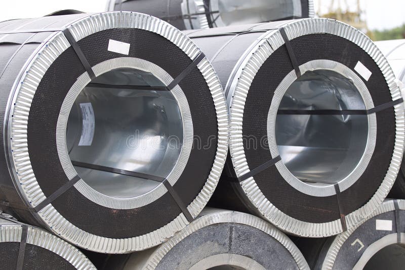 Rolls of Cold-rolled Galvanized Steel with Polymer Coating Stock Image ...