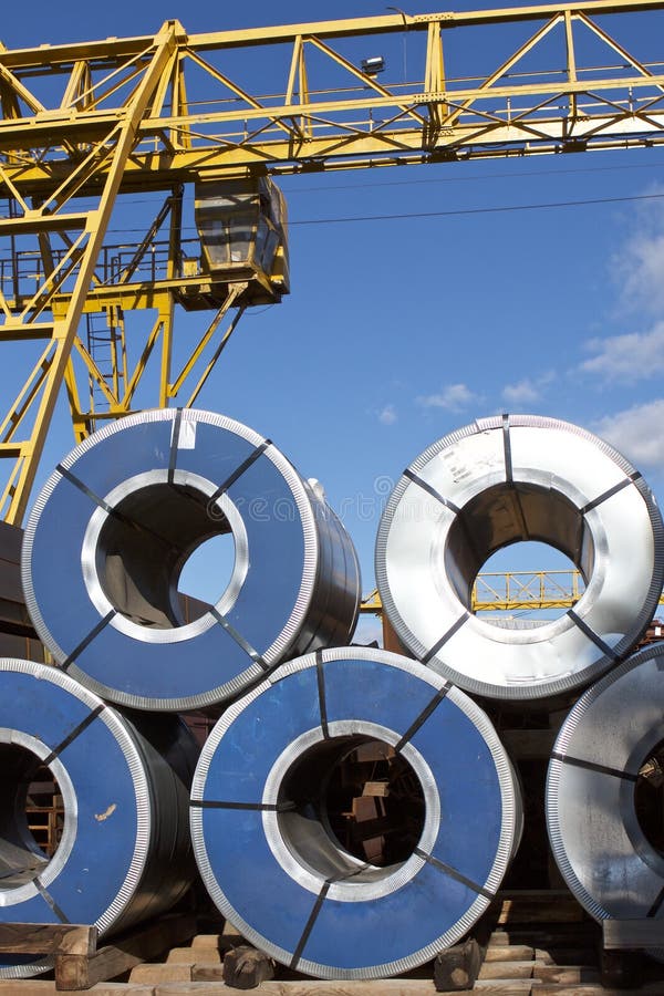 Rolls of Cold-rolled Galvanized Steel with Polymer Coating Stock Image ...