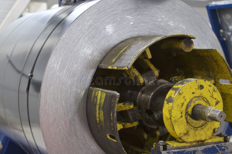 Rolls of Cold-rolled Galvanized Steel with Polymer Coating Stock Image ...