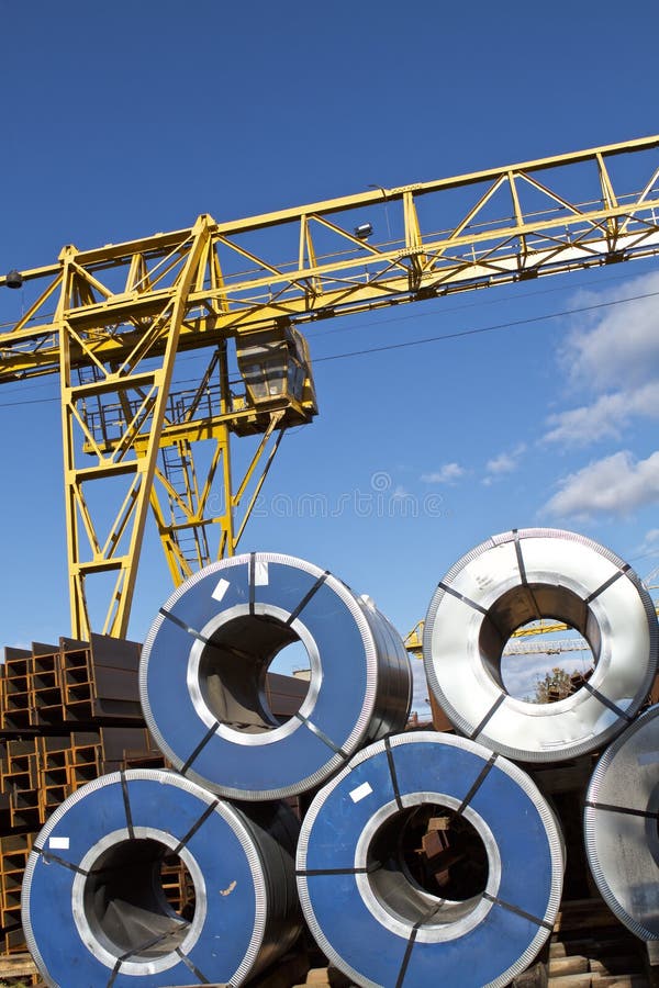 Rolls of Cold-rolled Galvanized Steel with Polymer Coating Stock Image ...