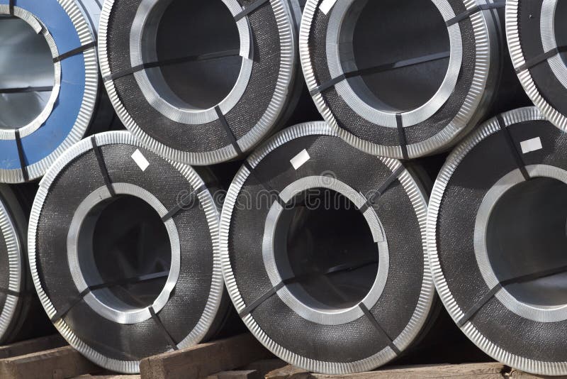 Rolls of Cold-rolled Galvanized Steel Stock Photo - Image of bolt, roll ...