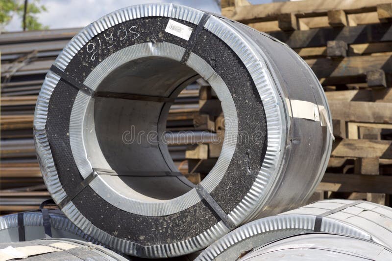 Rolls of Cold-rolled Galvanized Steel with Polymer Coating Stock Image ...