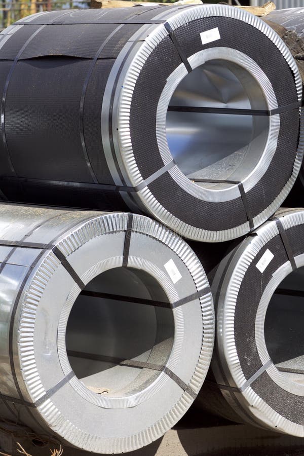 Rolls of Cold-rolled Galvanized Steel with Polymer Coating Stock Image ...