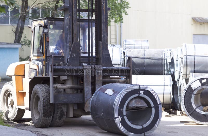 Rolls of Cold-rolled Galvanized Steel with Polymer Coating Stock Photo ...