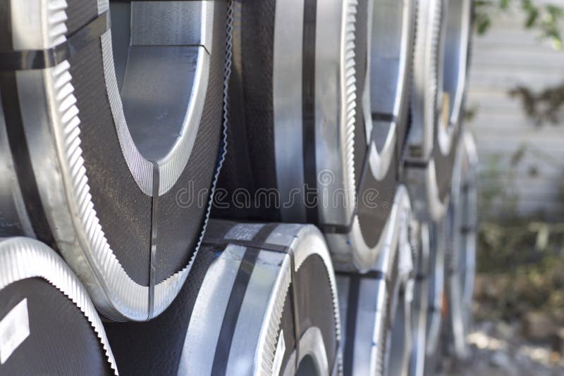 Rolls of Cold-rolled Galvanized Steel with Polymer Coating Stock Image ...